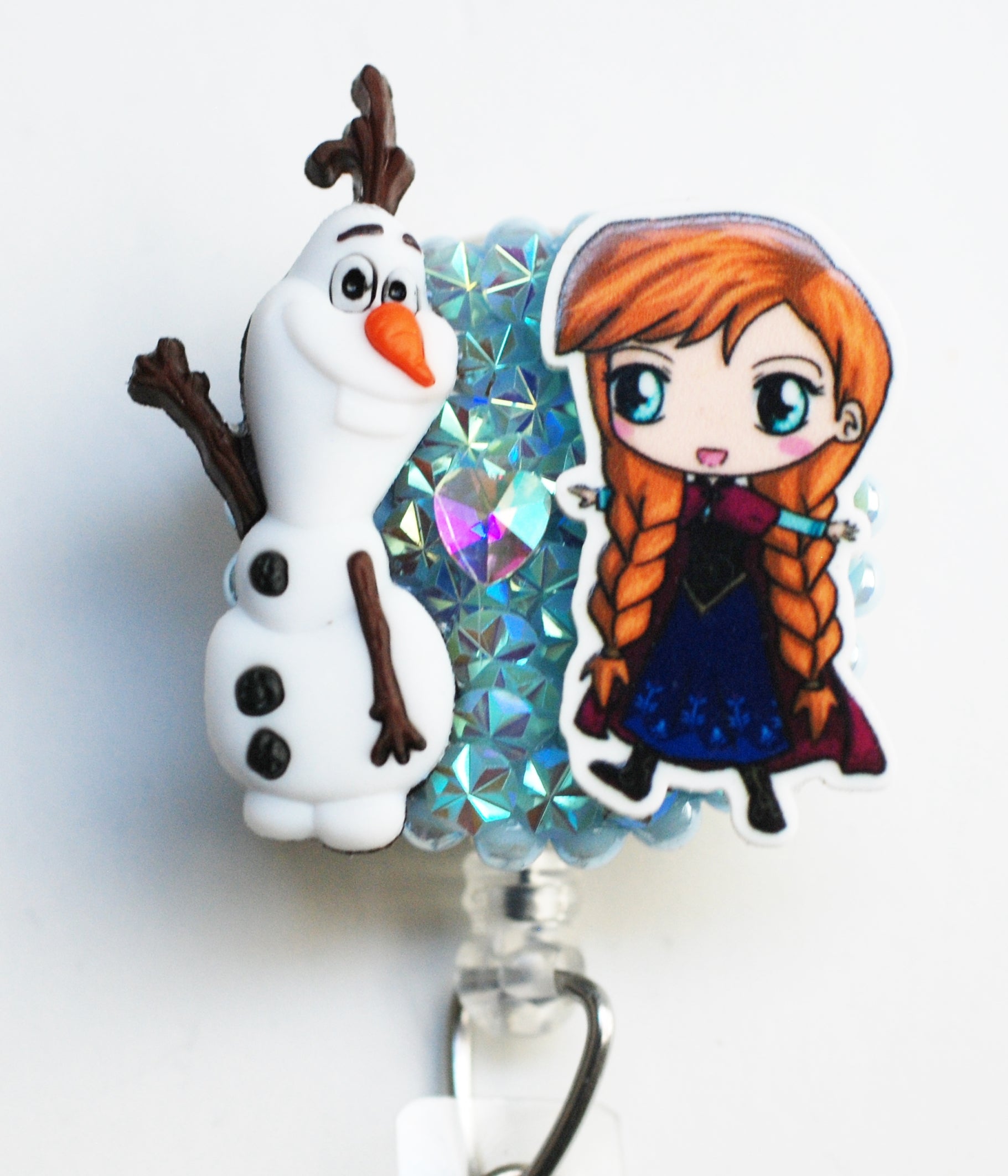 Frozen's Anna And Olaf Retractable ID Badge Reel – Zipperedheart