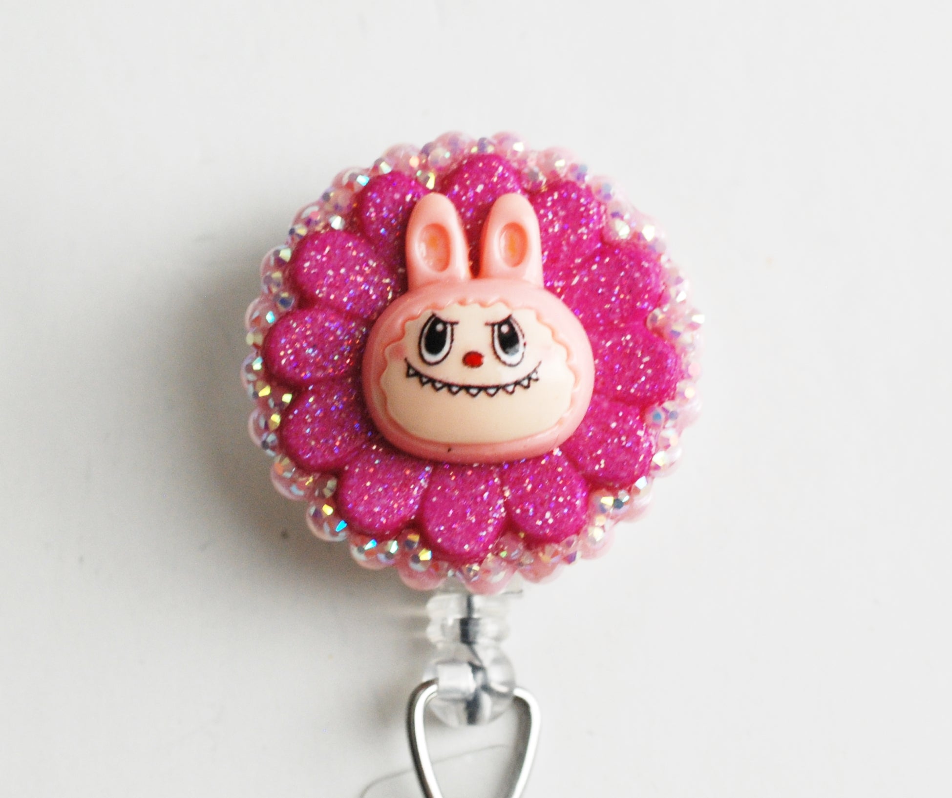 Labubu In Pink Retractable ID Badge Reel – Zipperedheart