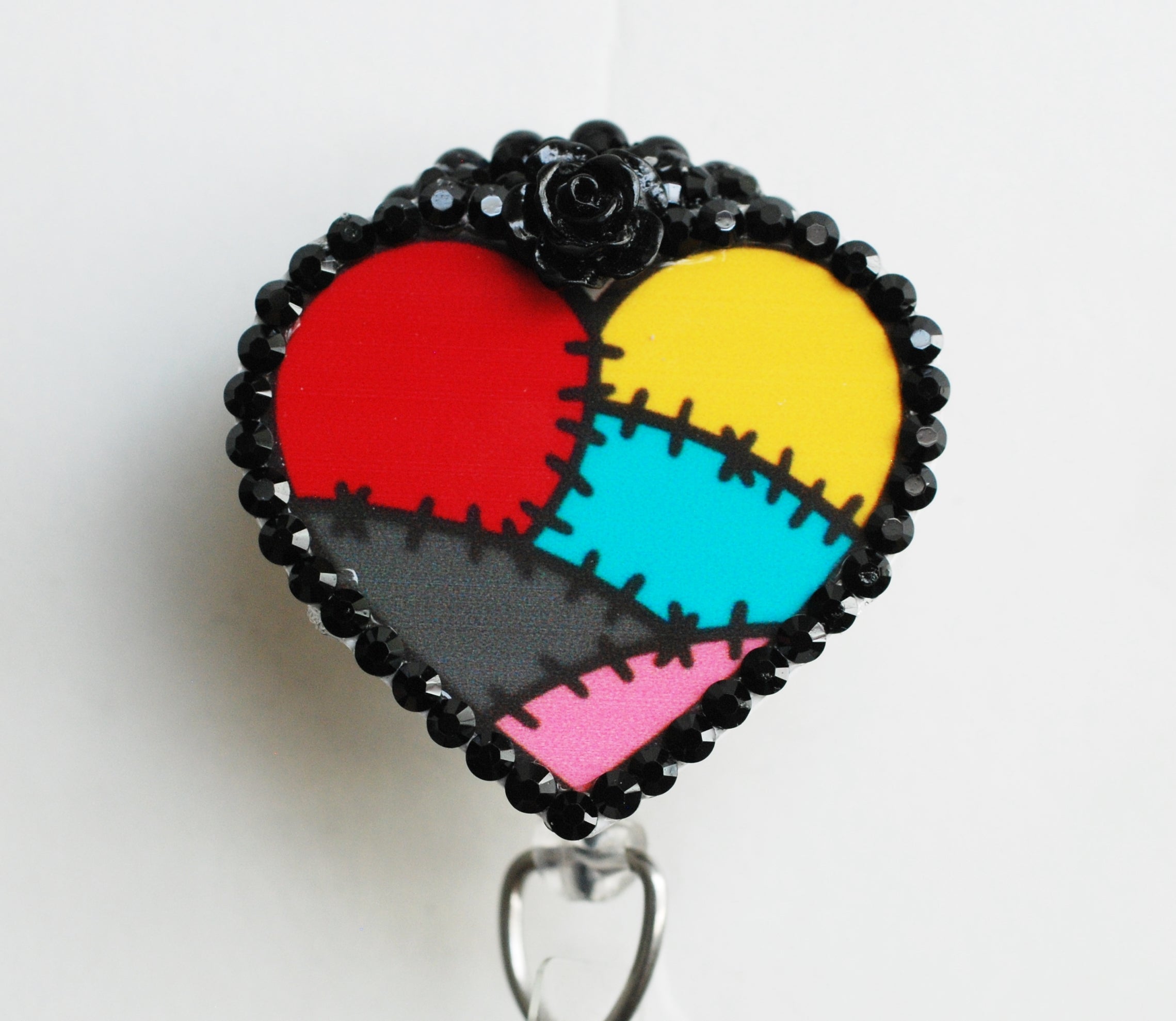 Sally Patch Work Retractable ID Badge Reel – Zipperedheart